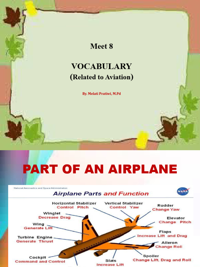 8 Vocabulary Aviation | PDF | Flight Control Surfaces | Aileron
