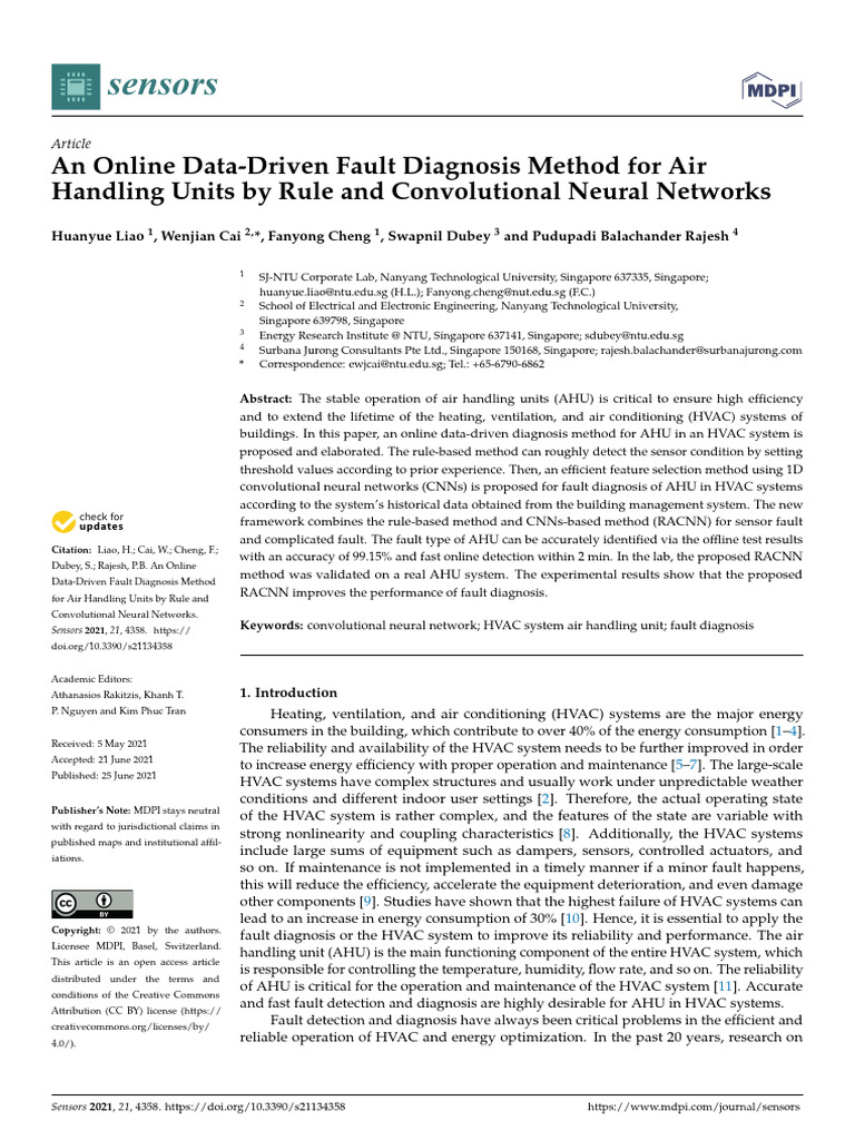 An Online Data-Driven Fault Diagnosis Method For A | PDF | Applied Mathematics