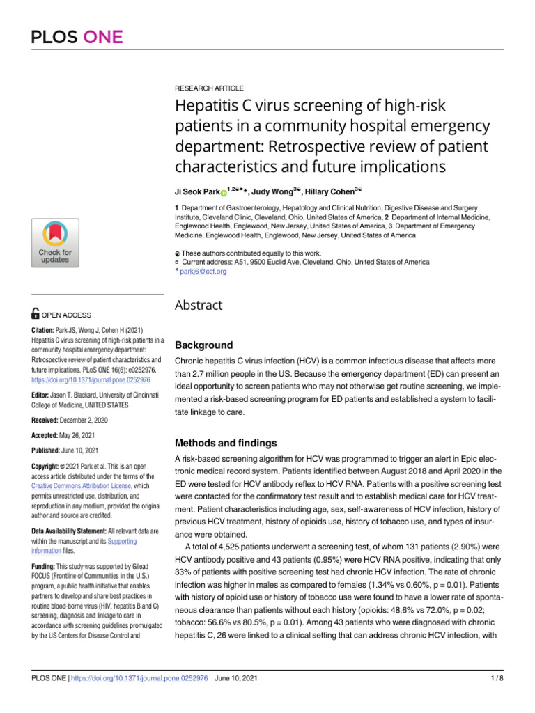 Plos One 2021 | PDF | Science & Mathematics