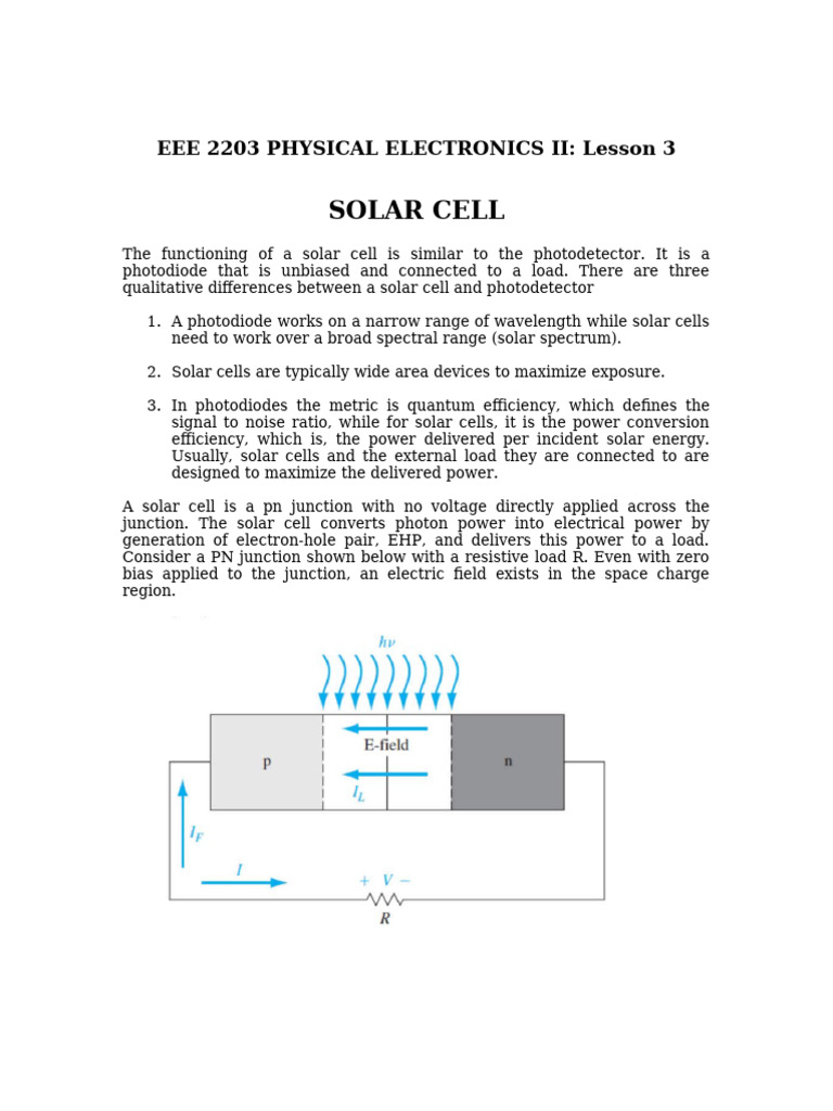 EEE2203 PHYSICAL ELECTRONICS II Lesson3 | PDF | P–N Junction | Diode