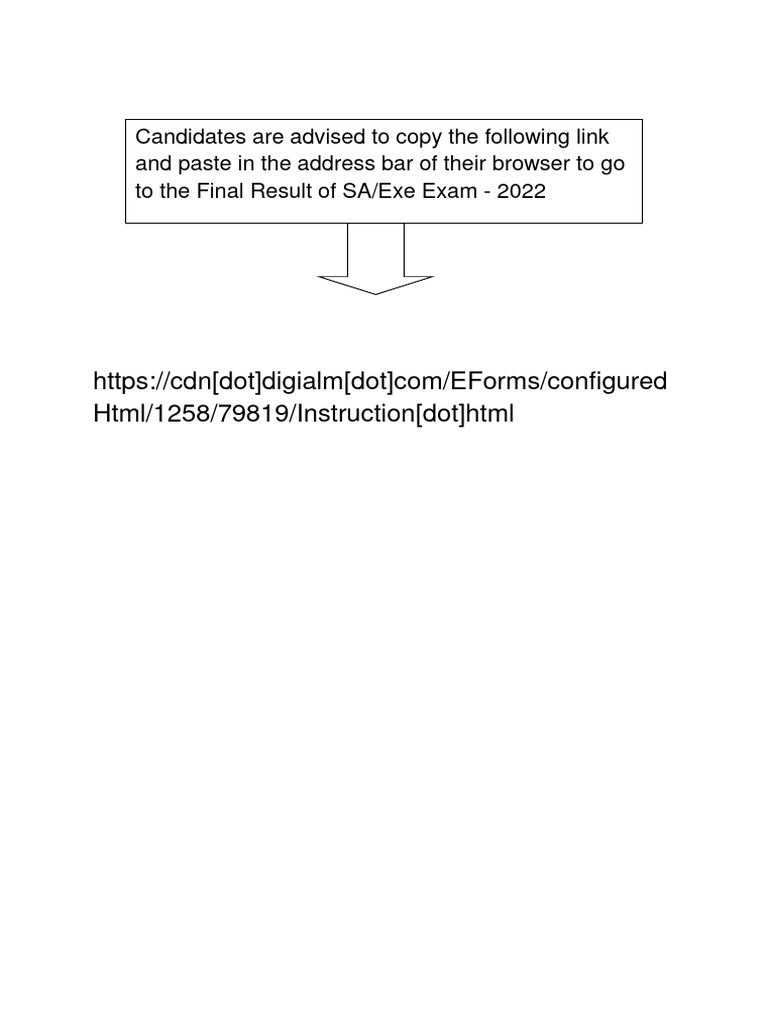 SA/Exe Exam 2022 Results | PDF