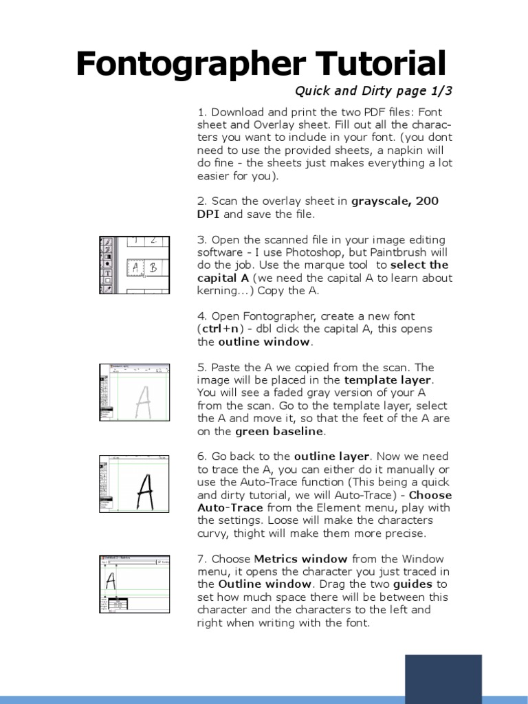 Fontographer Tutorial | PDF | Typefaces | Latin Alphabet