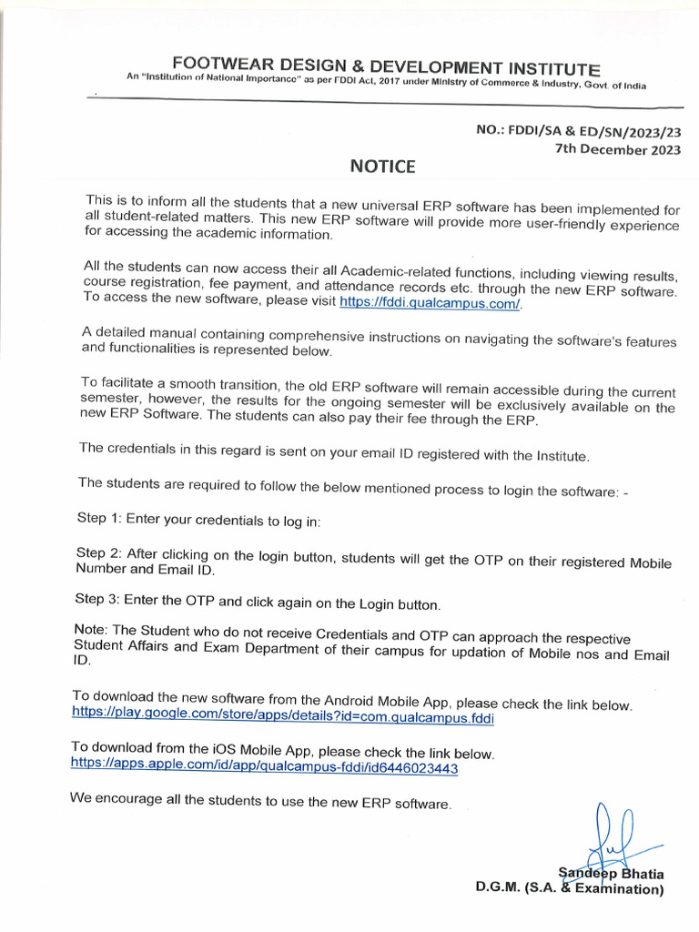 Notice New Erp Software | PDF