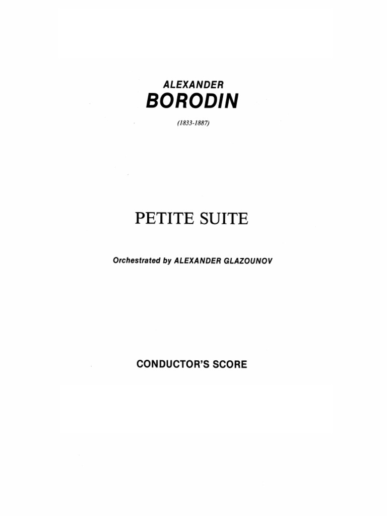 IMSLP687260-PMLP30413-Borodin-Glazunov Petite Suite - Conductor Score | PDF