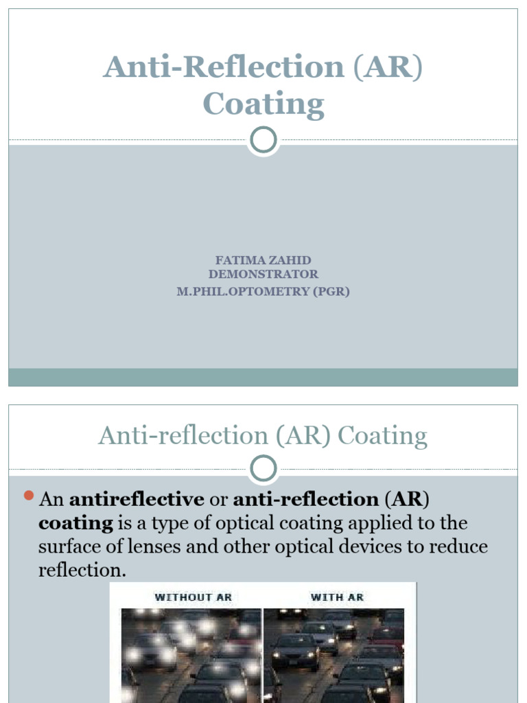 Anti-Reflection (AR) Coating | PDF