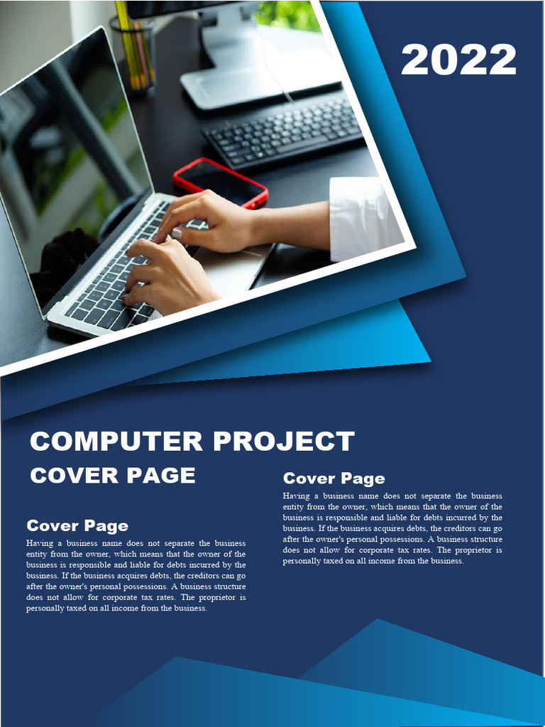 Computer Project Cover Page 3 | PDF