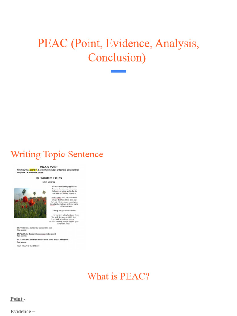 PEAC Paragraph | PDF