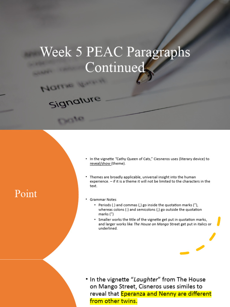 Literary Analysis Paragraph - Notes | PDF