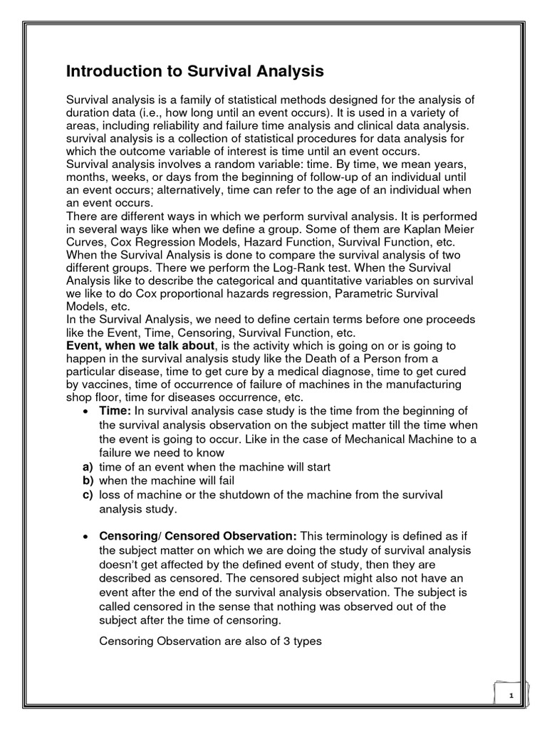 Survival Analysis | PDF