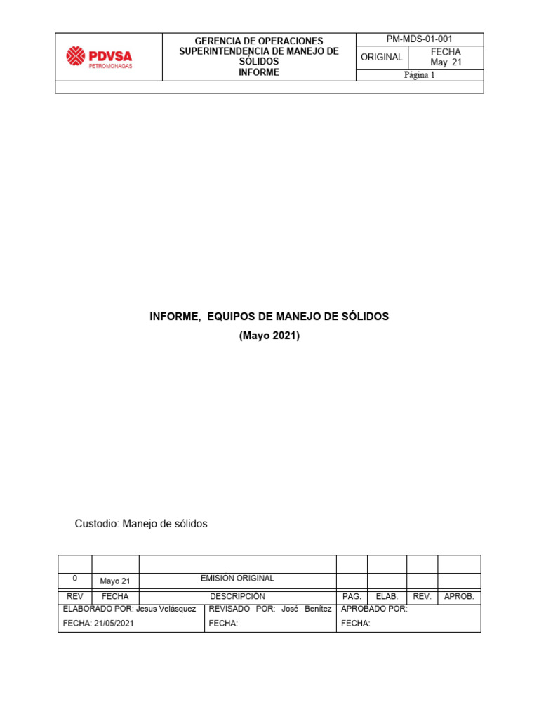 INFORME Chutos y Cargadores May 2021.doc22 | PDF