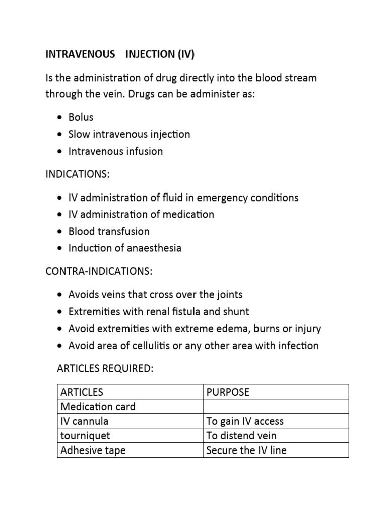 INJECTION-IV | PDF