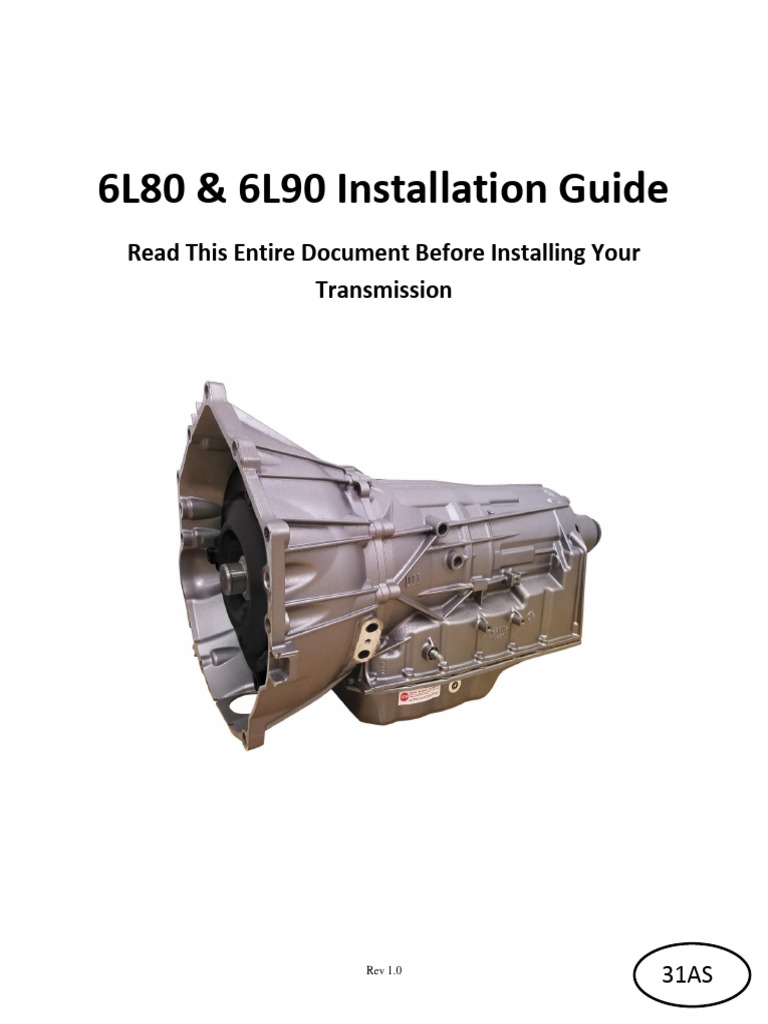NB 31AS 6L80 Installation Manual | PDF | Home & Garden | Computers