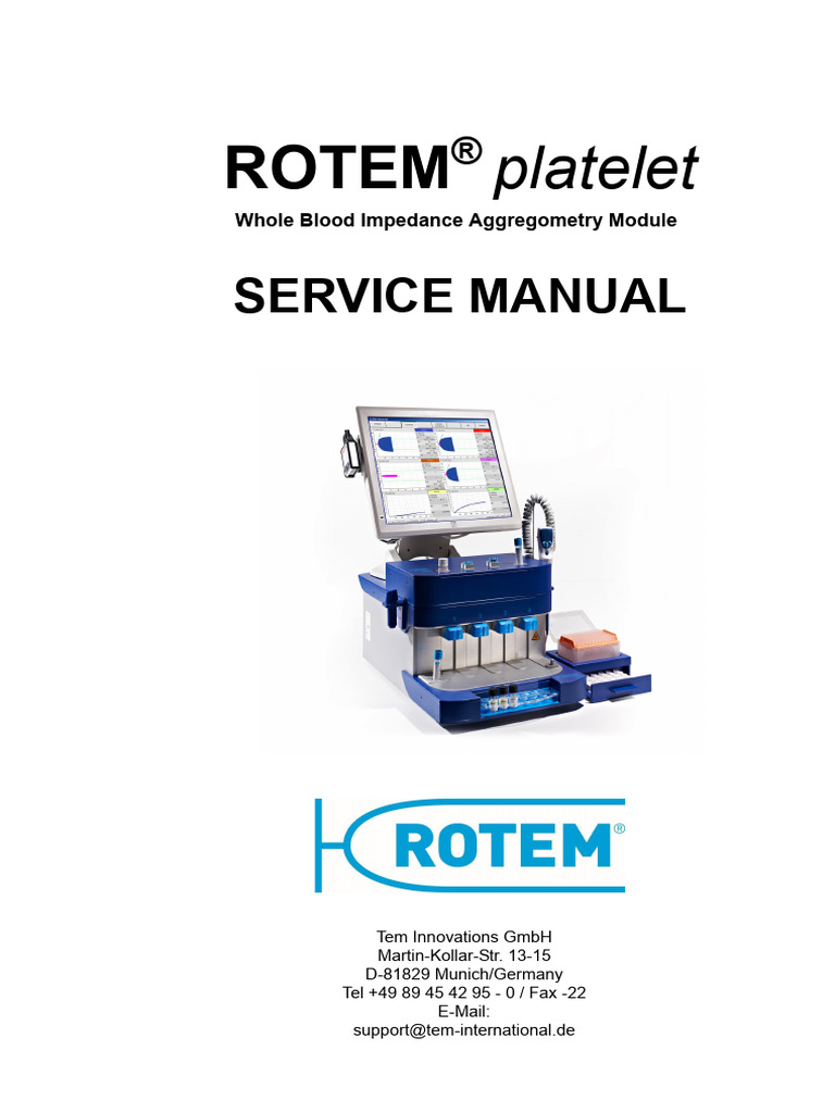 ROTEM Platelet Service Manual 1.0 - PBM 008 - 20171012 - EN PDF | PDF