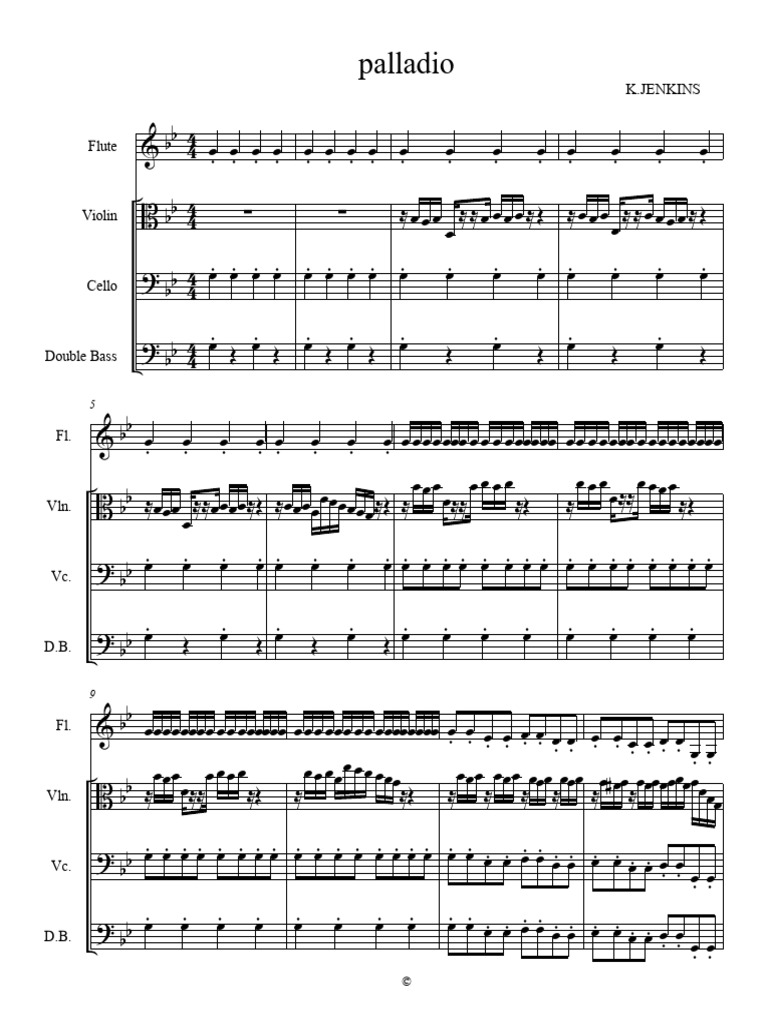 Palladio - Full Score 1 | PDF