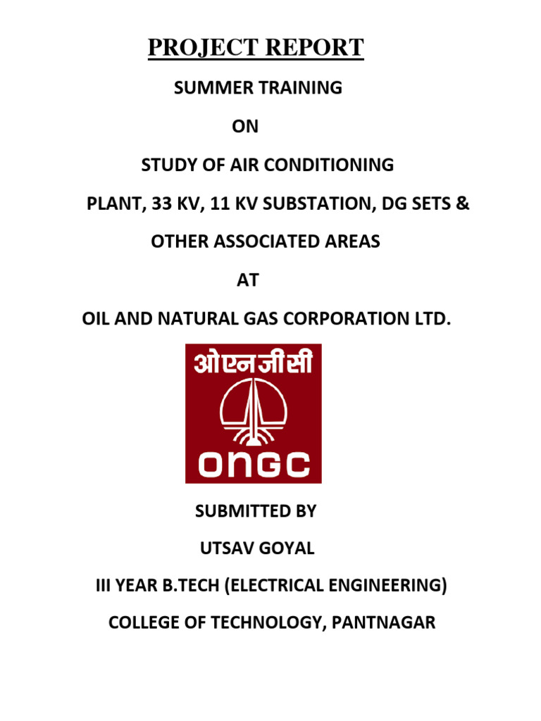 ONGC Report By- UTSAV GOYAL | PDF