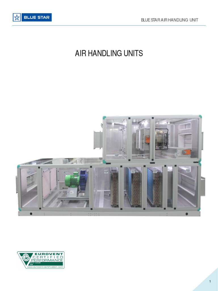 Ahu Technical Catalogue | PDF | Air Conditioning | Heat Transfer