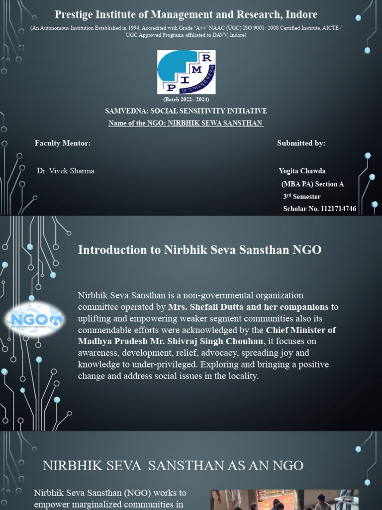 NGO Presentation | PDF | Non Governmental Organization | Empowerment
