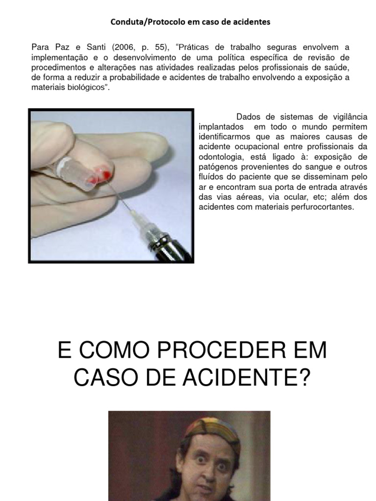 Protocolo Acidente Com Perfurocortante | PDF