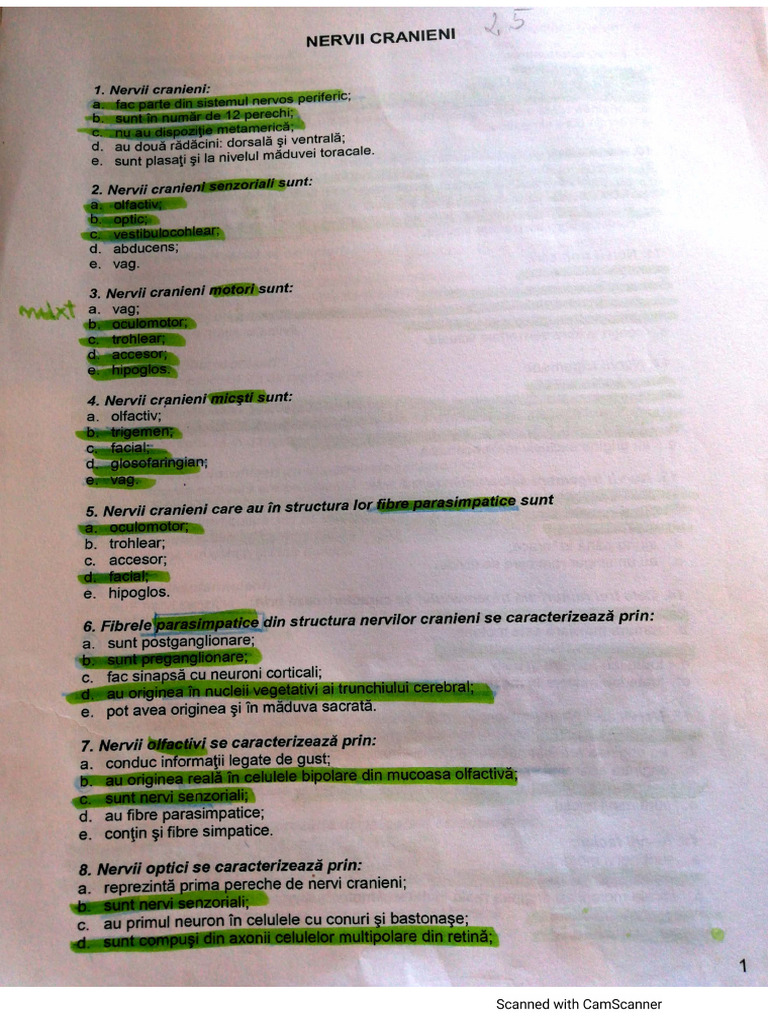 Nervii Cranieni | PDF