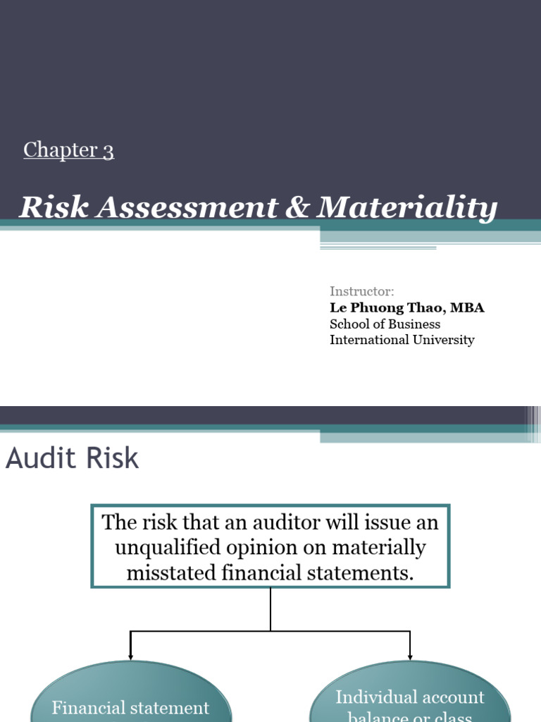 LECTURE 2 Chapter 34 Risk Assessment Materiality | PDF
