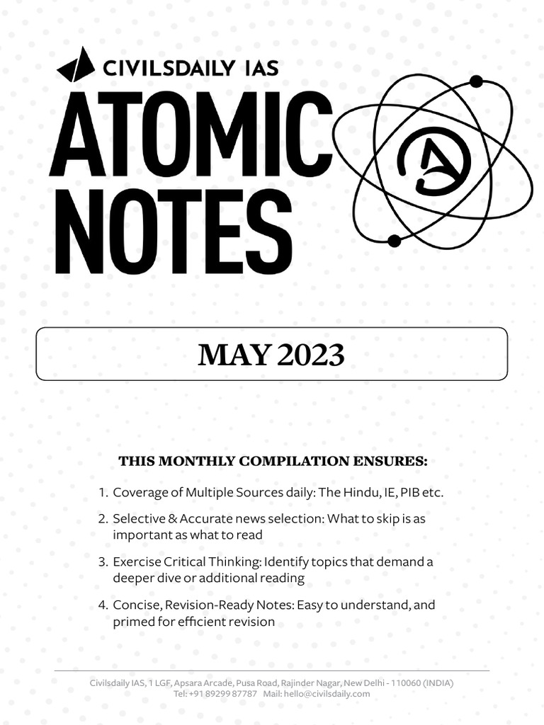 Atomic Notes May23 Civilsdaily | PDF | Bail | Reserve Bank Of India