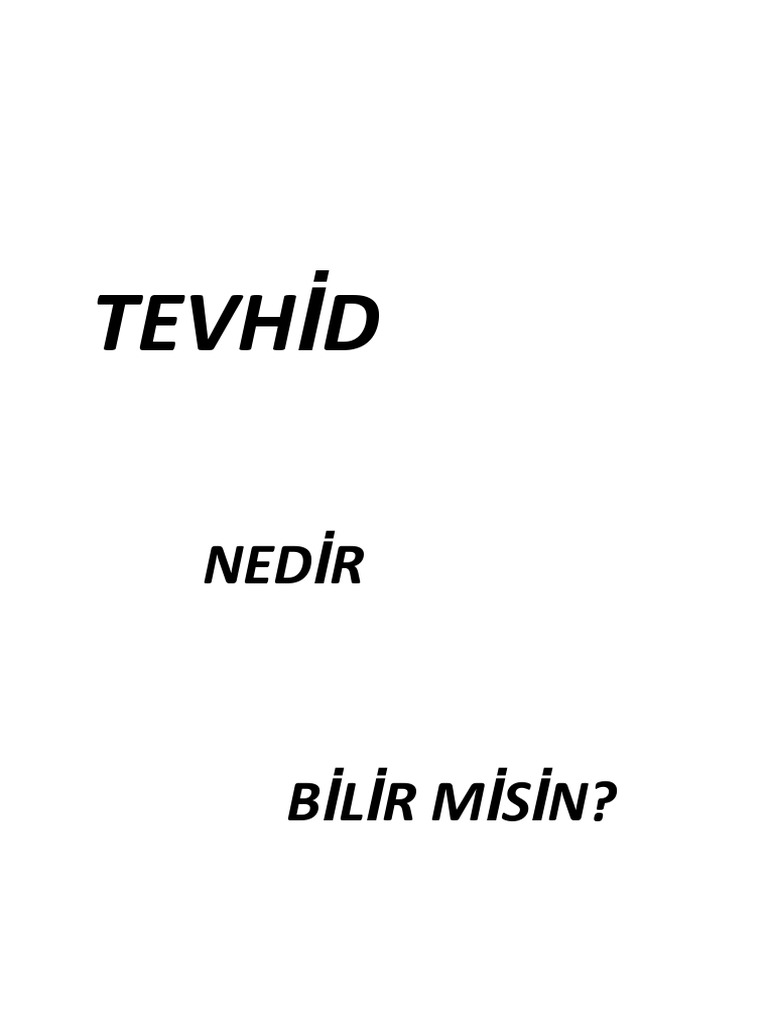 Tevhid | PDF