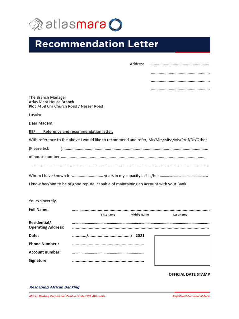 Recommendation Letter | PDF