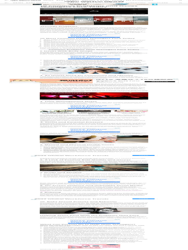 10 Common Problems and Issues Teenagers Face Today - WeHaveKids | PDF ...