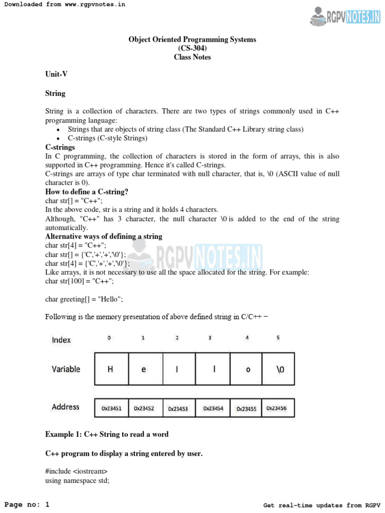 Oops RGPV | Download Free PDF | Method (Computer Programming) | Inheritance (Object Oriented ...