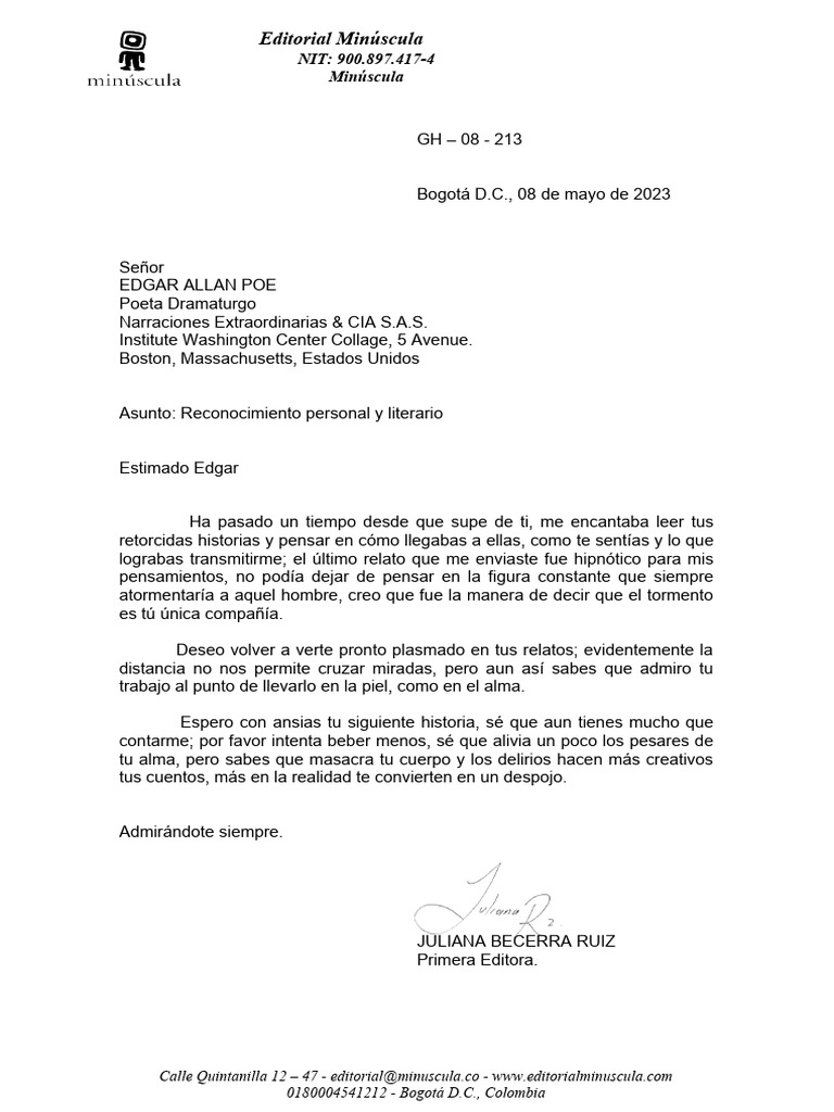 Carta Estilo Semibloque | PDF