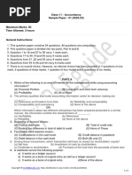 ASAT Sample Paper Class11 Mumbai Cbse | PDF | Debits And Credits ...