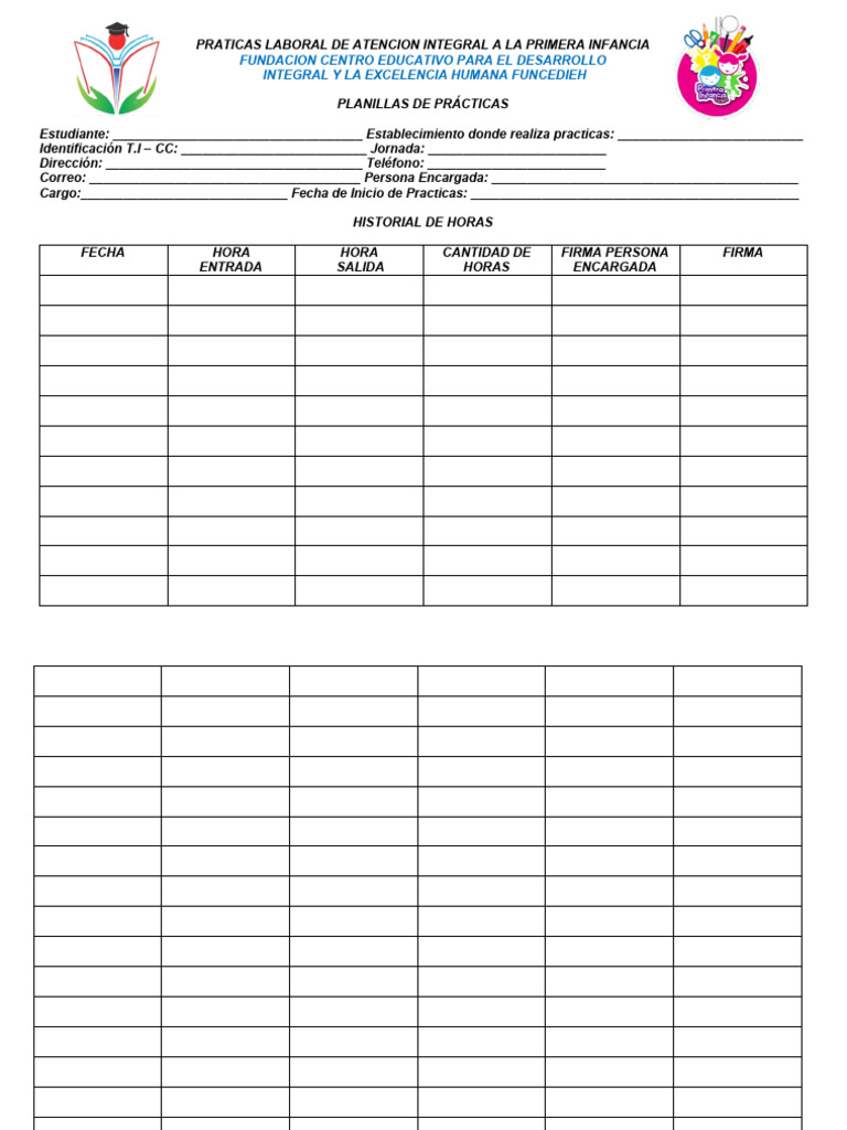 Formato de Practicas Laborales | PDF