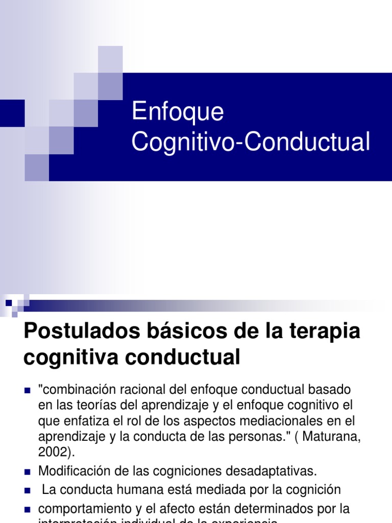 Enfoque cognitivo conductual | Aprendizaje | Comportamiento
