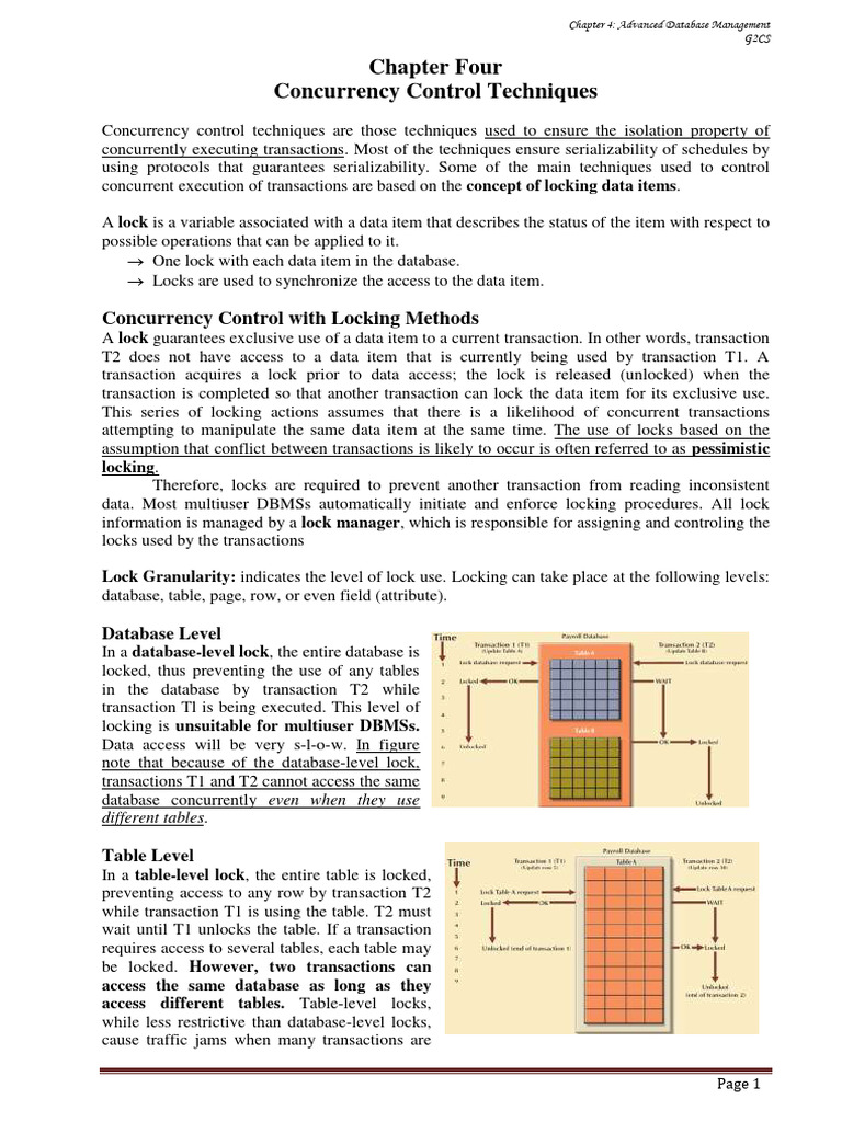 ADBMS Chapter 4 | PDF | Database Transaction | Databases ADBMS Chapter 4 | PDF | Database Transaction | Databases