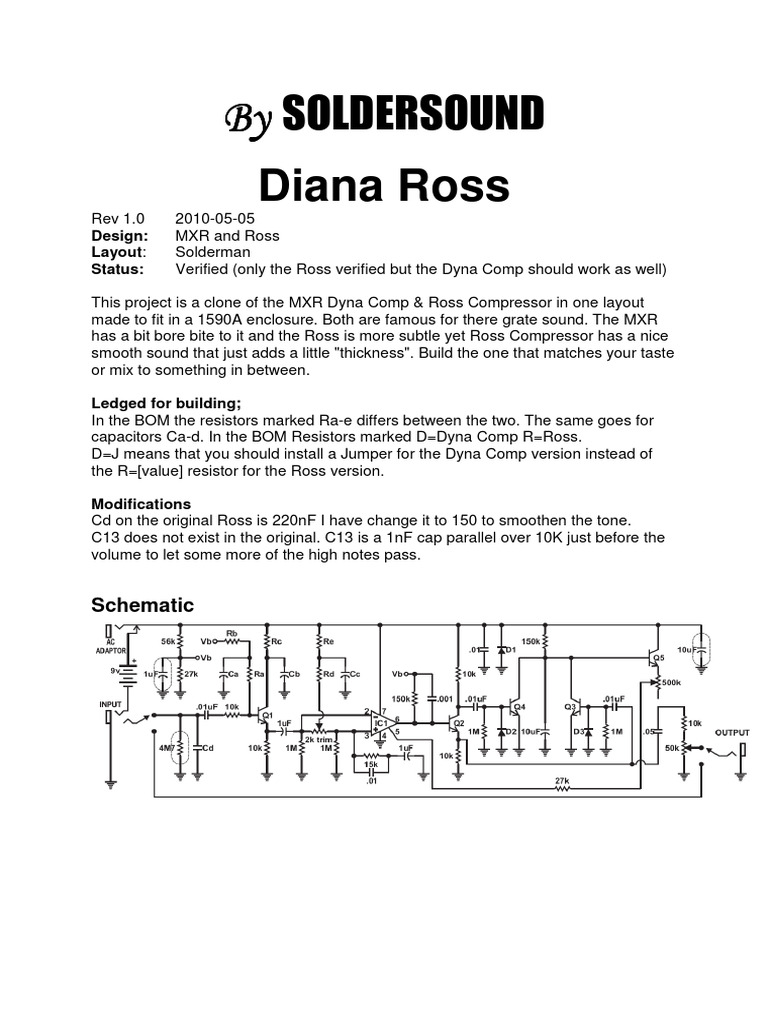 Diana Ross Project File | Download Free PDF | Electrical Components ...