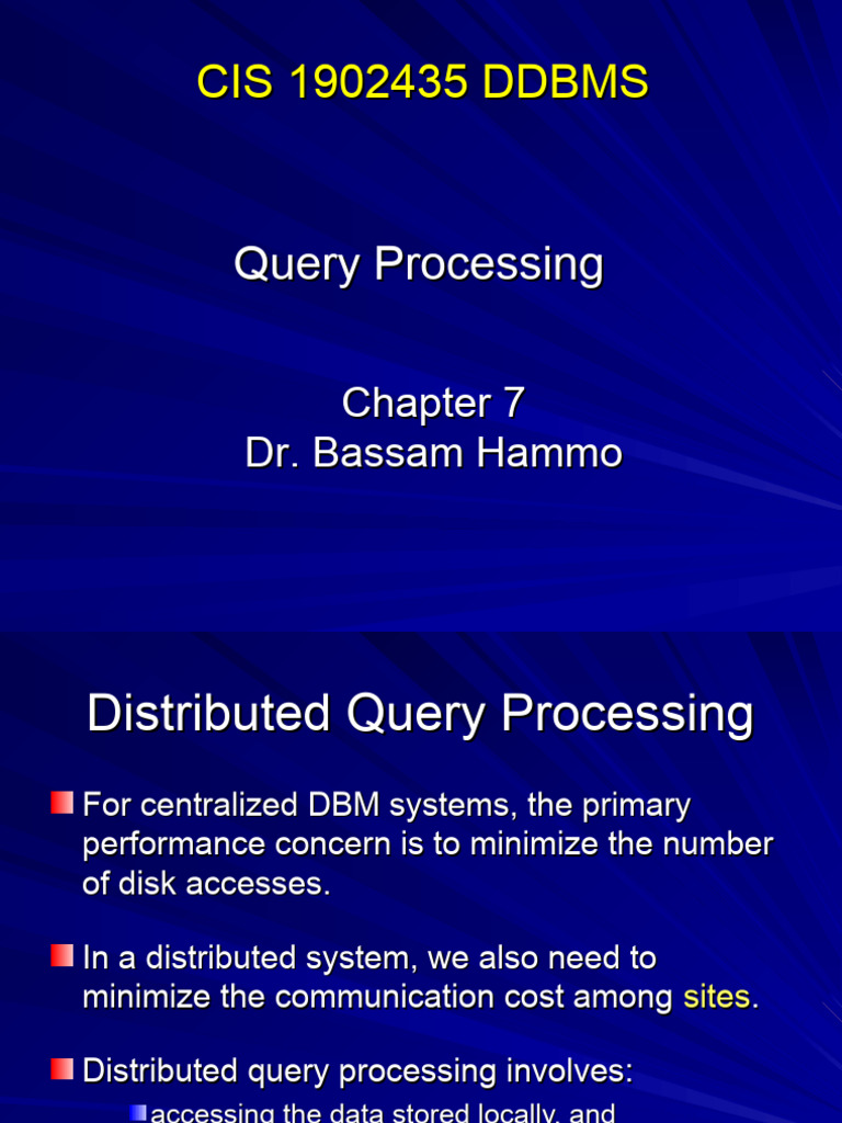 6 - Query Processing Updated | PDF | Data Management | Cybernetics