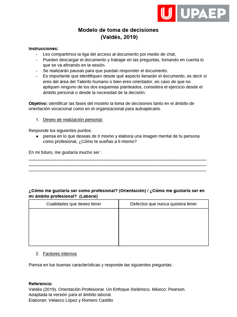 Perú. Modelo Toma de Decisiones | PDF | Cognición | Ciencia cognitiva