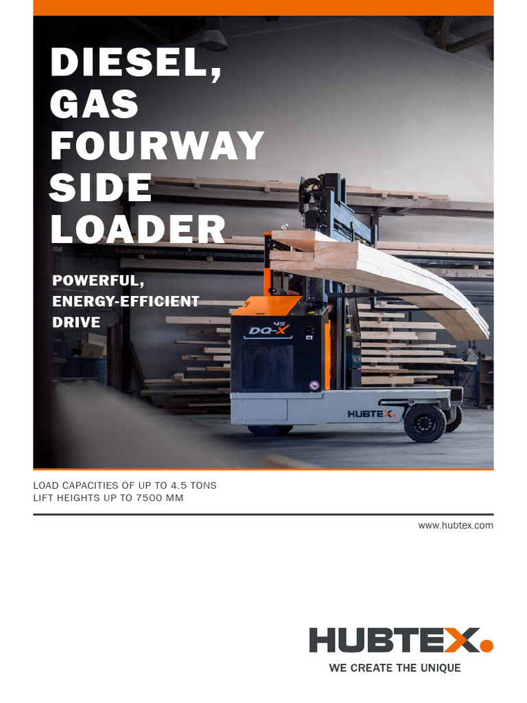 HUBTEX DQ X Diesel Gas Fourway Sideloader 0 | PDF | Truck | Forklift