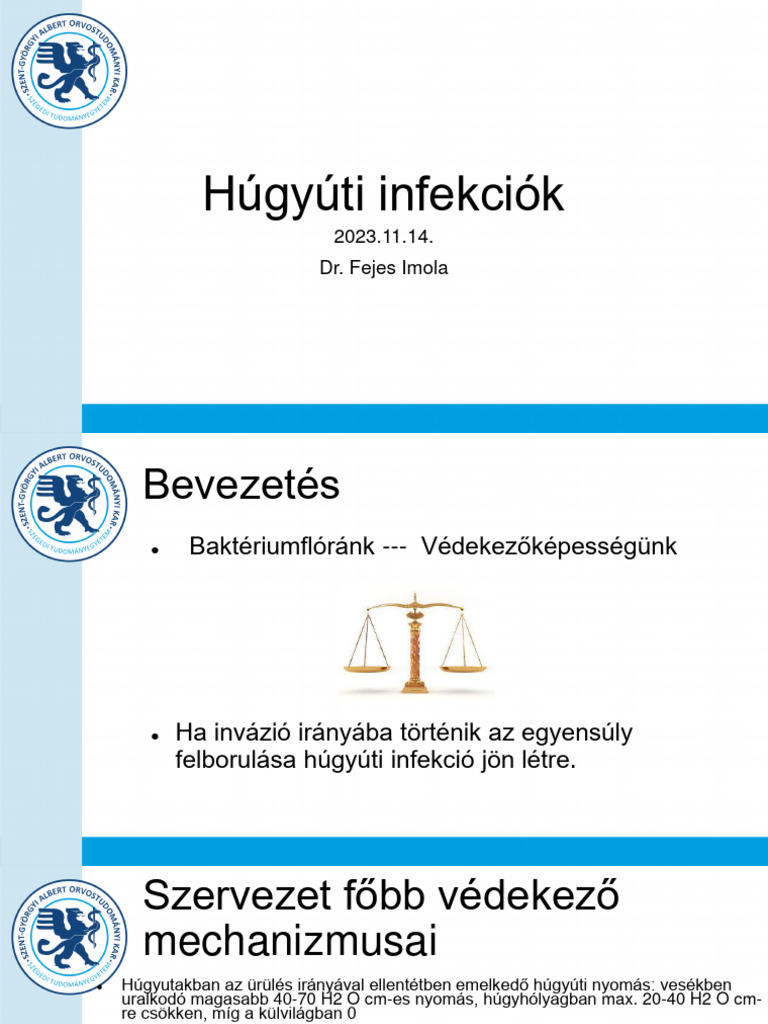 Húgyúti Infekciók - DR - Fejes Imola | PDF