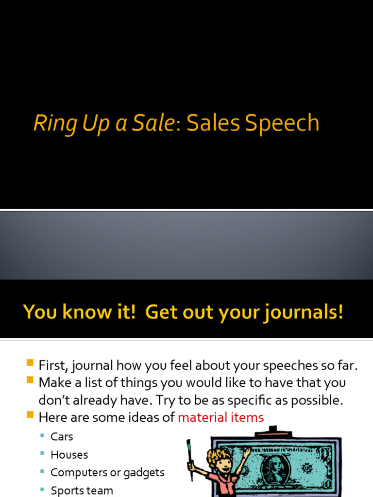 Sales Speech | PDF