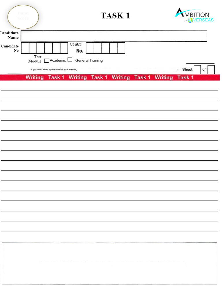 New Ielts Writing Answer Sheet | PDF