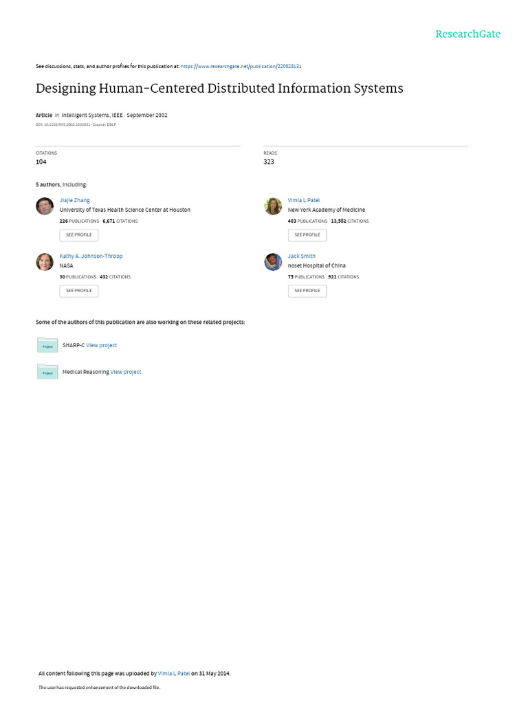 Designing Human-Centered Distributed Information S | PDF | System | Information