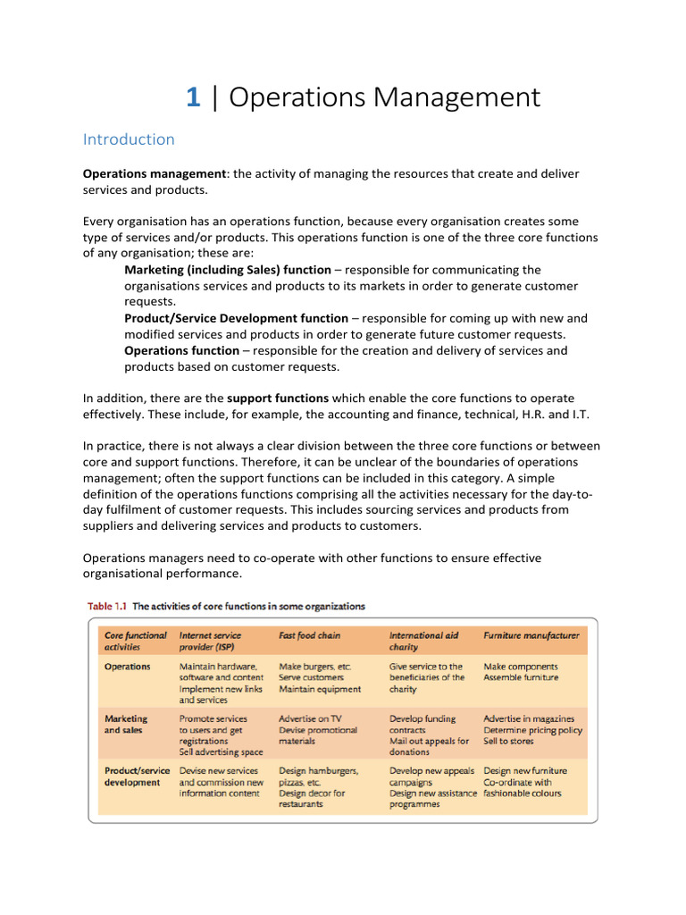 Operations Management | PDF | Operations Management | Information