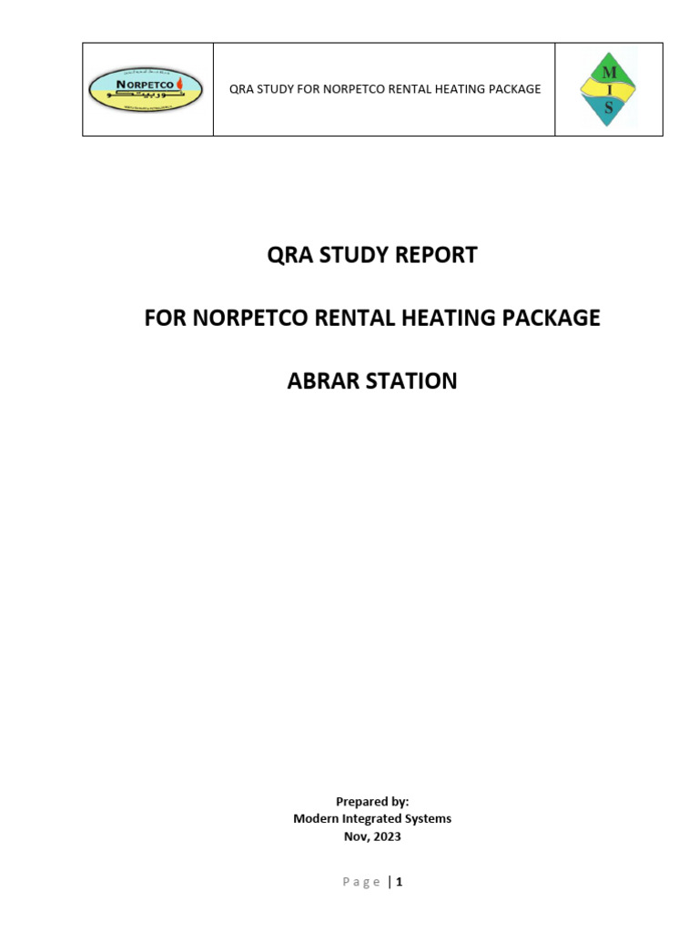 Norpetco Qra 1 | PDF | Risk | Fires