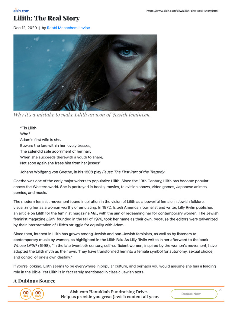 Lilith The Real Story | PDF | Lilith | Adam