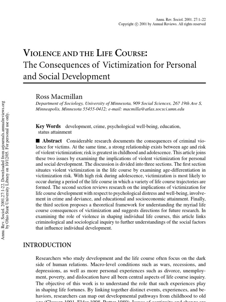 Criminal Victimization | Victimisation | Violence