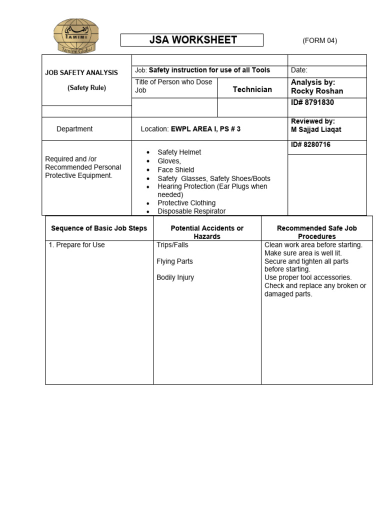JSA Hand Held Portable Power Tool | Download Free PDF | Personal ... JSA Hand Held Portable Power Tool | Download Free PDF | Personal ...