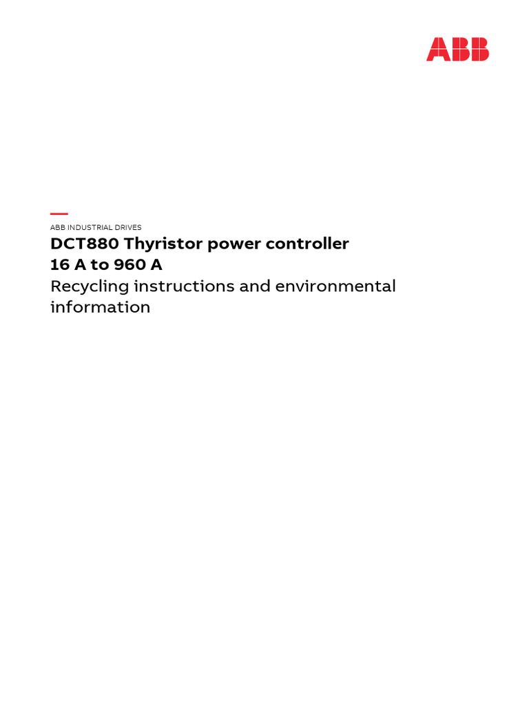 3ADW000529R0101 DCT880 Recycling - Environmental - e - A | PDF ...