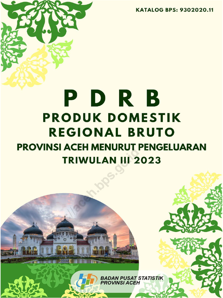 Produk Domestik Regional Bruto Provinsi Aceh Menurut Pengeluaran ...