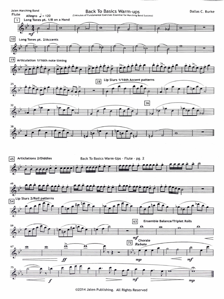 Back To Basics Warm Up All Parts | PDF | Woodwind Instruments | Music ...